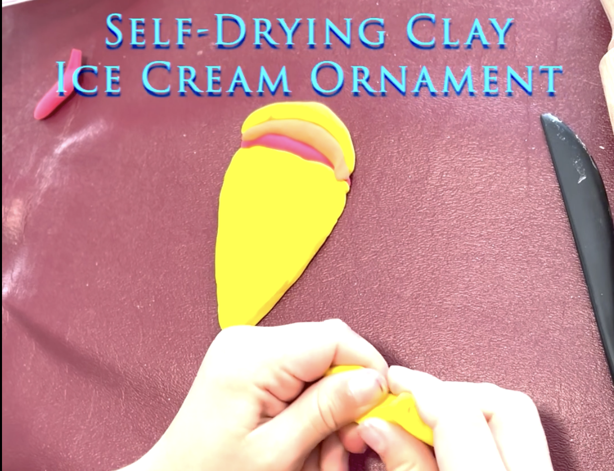 Air-Dry Clay Ice Cream Ornament – Luna Arts & ED LLC